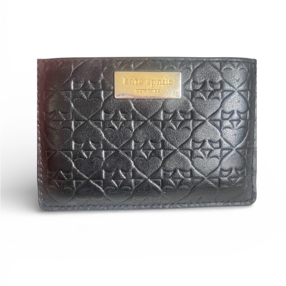 kate spade | Bags | Kate Spade Embossed Black Card Holder | Poshmark